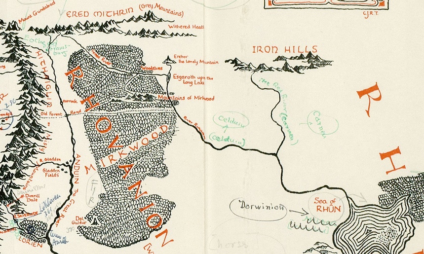 Se descubre un mapa anotado por J.R.R. Tolkien con los lugares que ...